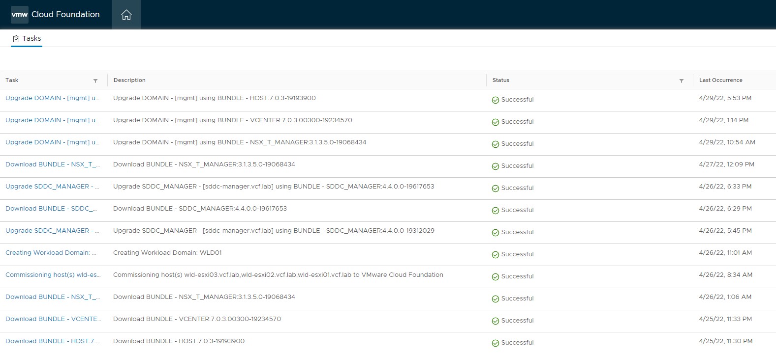 Quick Tip- Cleanup Failed Tasks from SDDC Manager Dashboard in VCF